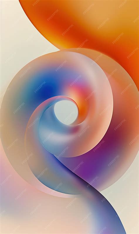 Abstract Swirling Gradient In Pastel Colors Premium Ai Generated Image
