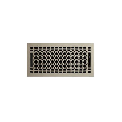 Honeycomb Brass Floor Register Brushed Nickel 6 X 14 6 58 X 15 1