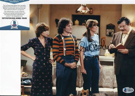 PAM DAWBER Signed MORK MINDY Mindy McConnell 8X10 Photo BECKETT BAS