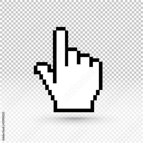 Hand Cursor Icon Vector Illustration EPS 10 Flat Design Isolated On