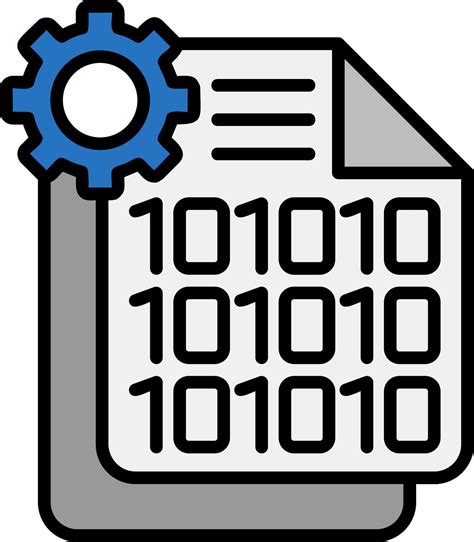 Binary Code Line Filled Icon 53798878 Vector Art At Vecteezy
