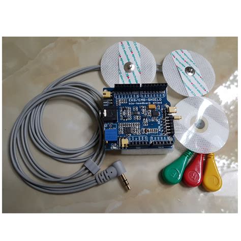 jual ready gas ecg ekg emg shield for arduino with cables and