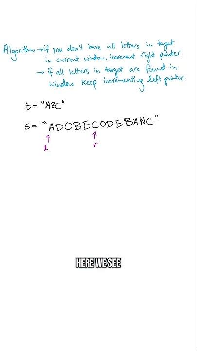 Leetcode 76 Minimum Window Substring Youtube