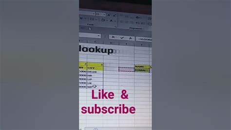 Computer Educationexcel Vlookup Formula Viral Youtube