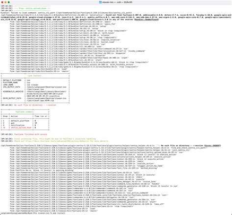 No Such File Or Directory · Issue 163 · Getsentrysentry Fastlane