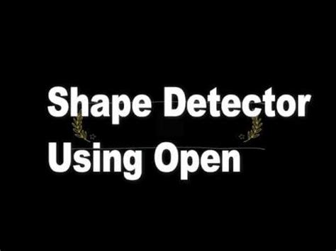 Real Time Shape Detector Using OpenCV YouTube