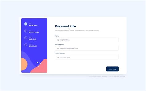 Frontend Mentor Multi Step Form With Vanilla CSS And React Coding