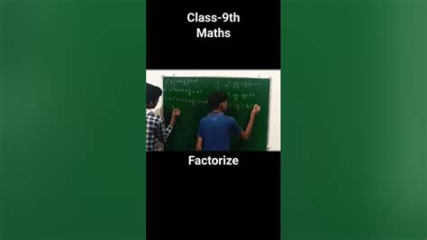Factorize Class 9th Maths Shorts Youtubeshorts Youtube