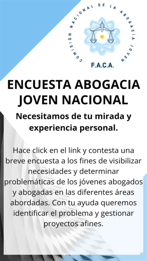Encuesta Para La Abogacía Joven Nacional Cadjm