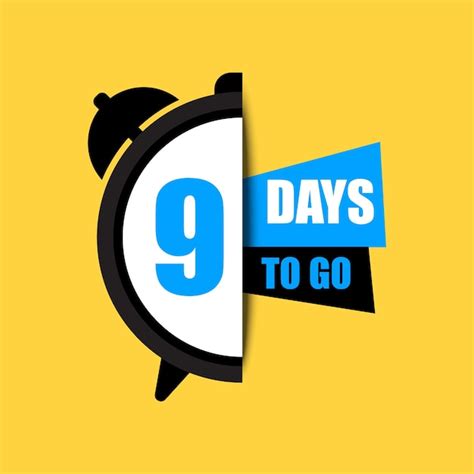 Premium Vector Countdown Timer Illustration Number Nine Focus Bold 9
