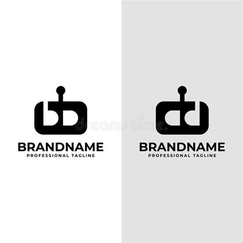 Letters Bd Cd Ad Robot Head Logo Stock Vector Illustration Of Monogram Tech 339383158