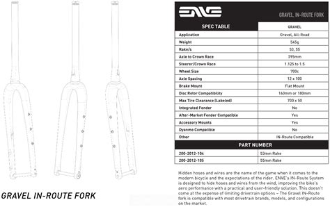 Gravel In Route Fork Specs Enve Support Center Home