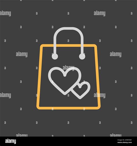 Gist Bag With Heart Vector Icon Graph Symbol For Retail Web Site And Apps Design Logo App UI