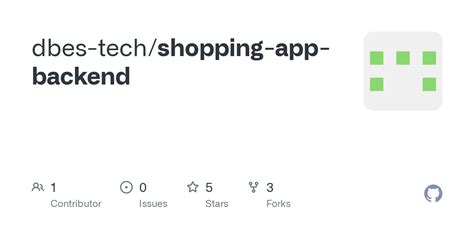 GitHub Dbes Tech Shopping App Backend