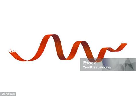 물결 모양의 빨간색과 주황색 그라디언트 리본 3d 아이콘 벡터 일러스트 레이 션 0명에 대한 스톡 벡터 아트 및 기타 이미지