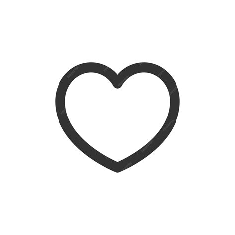 Premium Vector Outline Heart Vector Icon