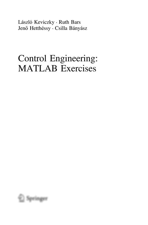 SOLUTION Control Engineering Matlab Exercises Studypool