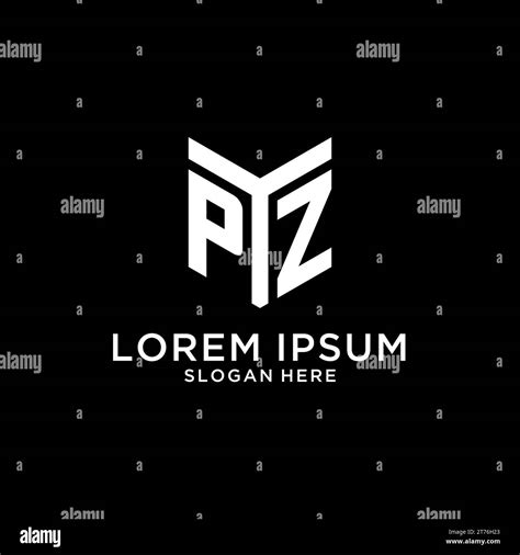 Pz Mirror Initial Logo Creative Bold Monogram Initial Design Style