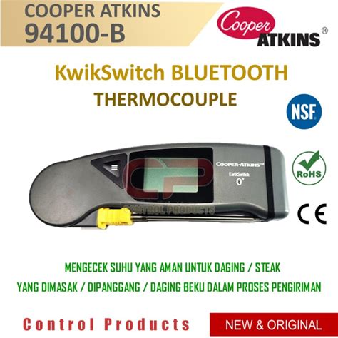Jual Cooper Atkins 94100 Bluetooth Thermocouple Mengukur Suhu Tingkat Kematangan Steak Grey