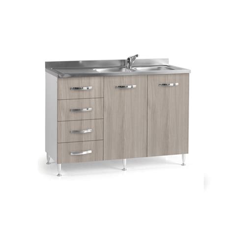 Sottolavello Per Cucina Olmo 2 Ante Con Cassetti Sx Cm 120x50xh 85