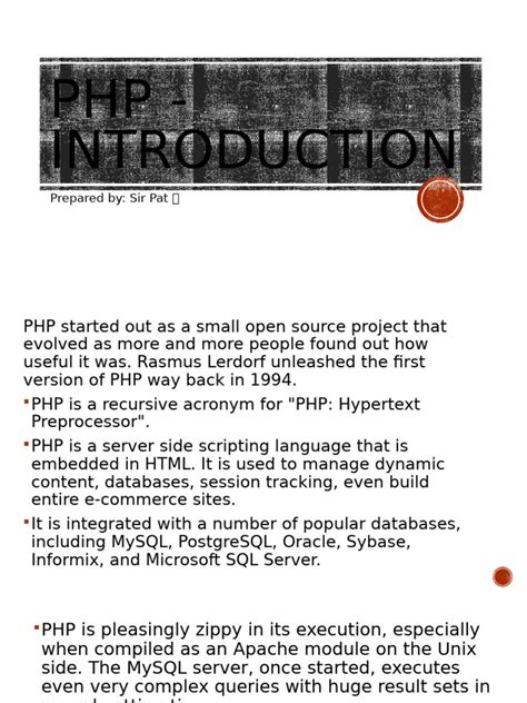 php introduction pdf