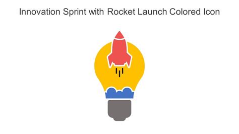 Innovation Sprint With Rocket Launch Colored Icon In Powerpoint Pptx Png And Editable Eps Format