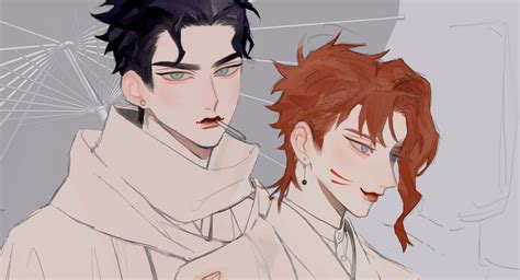 Kujo Jotaro And Kakyoin Noriaki Jojo No Kimyou Na Bouken And More Drawn By Tem Danbooru