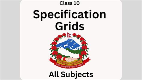 Class 8 English Specification Grid 2080 For New Curriculum Skultech