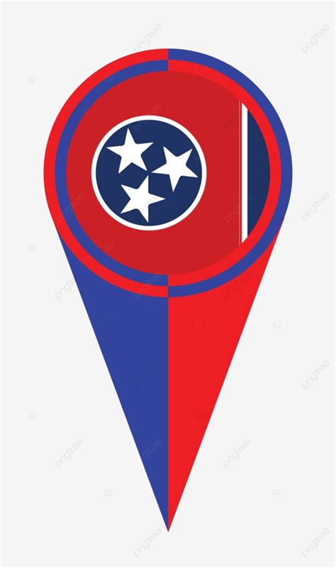 Tennessee Map Pointer Location Flag Pin Circle Drawing Vector Pin
