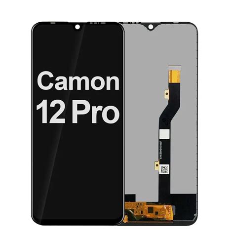 Original LCD Assembly With Steel Plate Compatible For Tecno Spark 3 LCD Screen Display