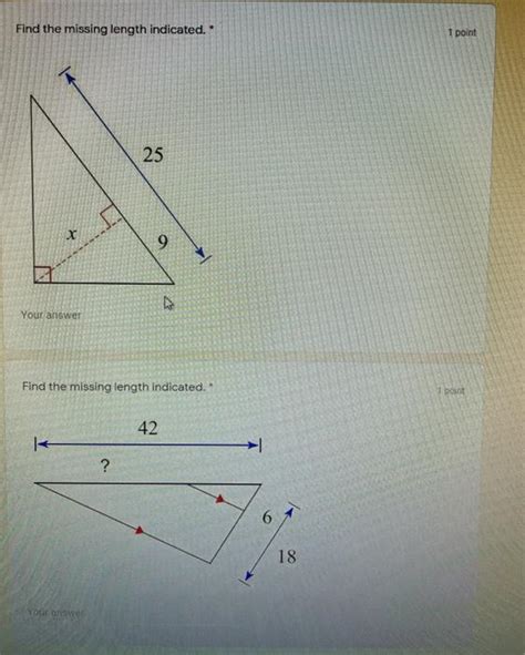 Solved Find The Missing Length Indicated Point Ho Chegg