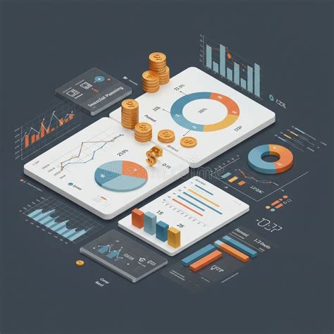 Data Visualization Scene With Various Charts And Graphs Includes