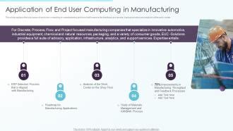 Application Of End User Computing In Manufacturing Ppt Portfolio Format | Presentation Graphics ...