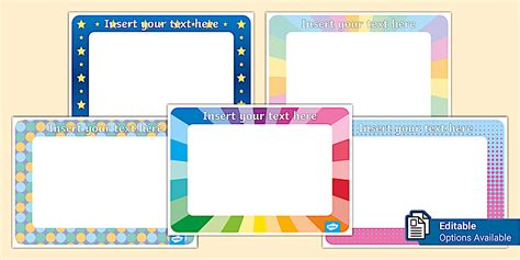 Editable Class Photo Frames Teacher Made Twinkl