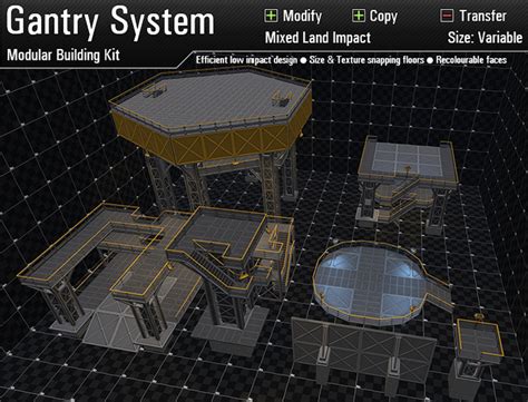 Second Life Marketplace Gantry System Modular Kit