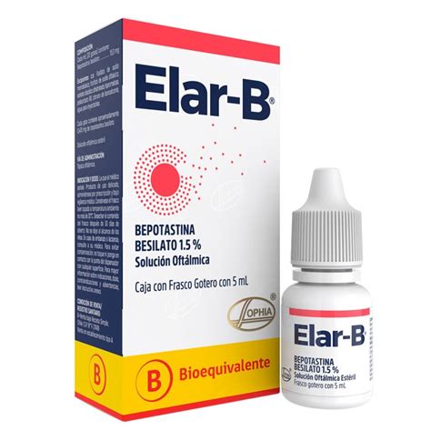 Elar B B Bepotastina Besilato 1 5 Solución Oftálmica 5ml Productos