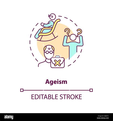 Ageism Concept Icon Stock Vector Image And Art Alamy