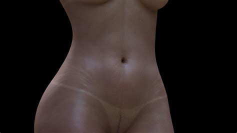 D Model Realistic Nude Girl Rigged VR AR Low Poly CGTrader