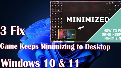 How To Fix Game Minimizing To Desktop In Windows 11 Youtube