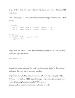 RESTful API In Node Pdf