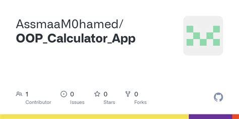 Github Assmaam0hamedoopcalculatorapp