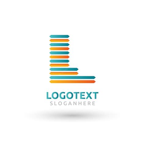 편지 L 로고 프리미엄 벡터