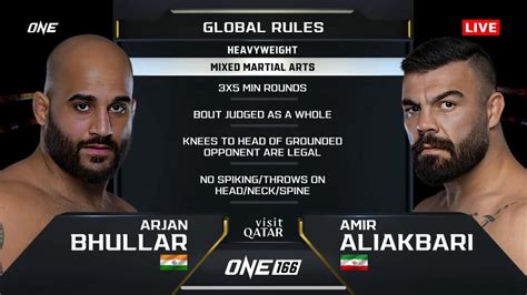 زنده مبارزه امیر علی اکبری در مقابل آرجان بولار Youtube