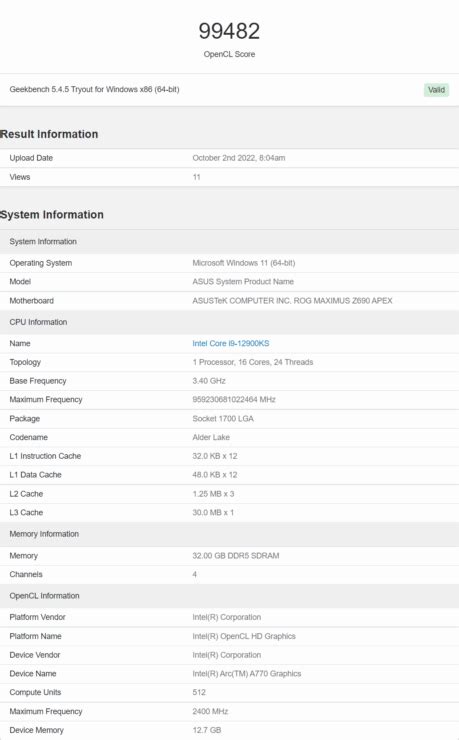 Intel Arc A Arc A Limited Edition Graphics Card Benchmarked Show Marked Improvement In