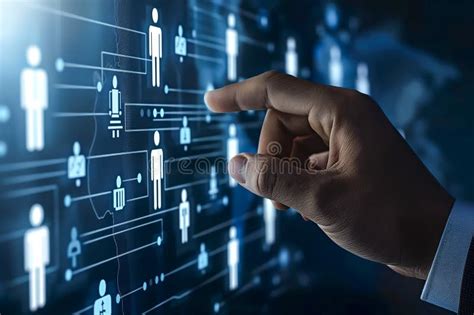Executives Touch Human Resource Network Structure Management And Recruitment Of Hr Effective