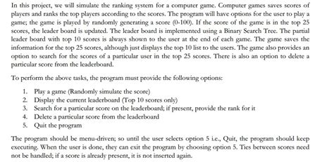 Solved In This Project We Will Simulate The Ranking System