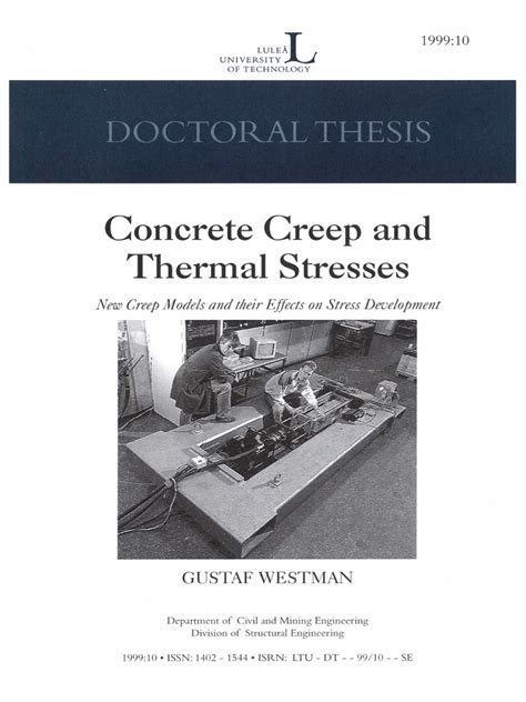 1999 Phd Concrete Creep And Thermal Stresses Pdf