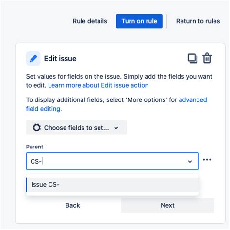 link epic to an issue in an automation