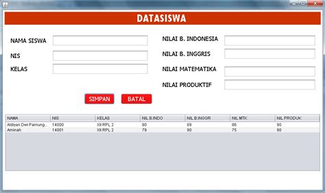 Memasukan Dan Menampilkan Data Dengan Java Netbeans CRUD YLunak
