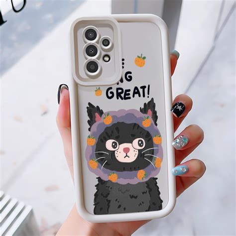 เคสสำหรับ Samsung A13 4g A13 Lite A13 5g A04s เคสโทรศัพท์สุนัขแมวสามสีซิลิโคนกันกระแทก Shopee